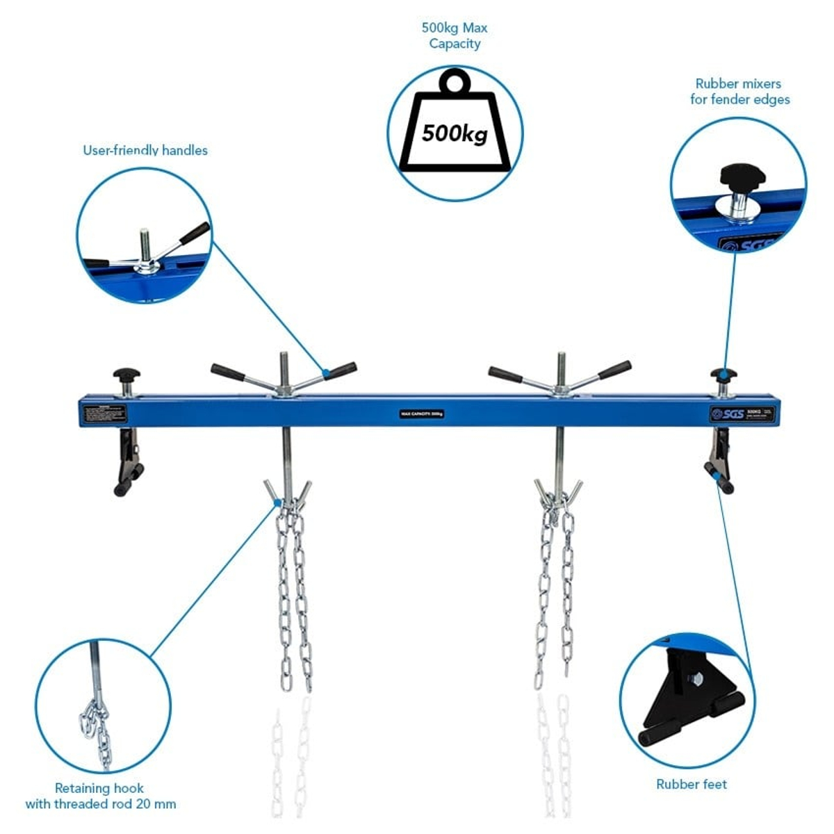 Dual Hook Engine Support 500kg