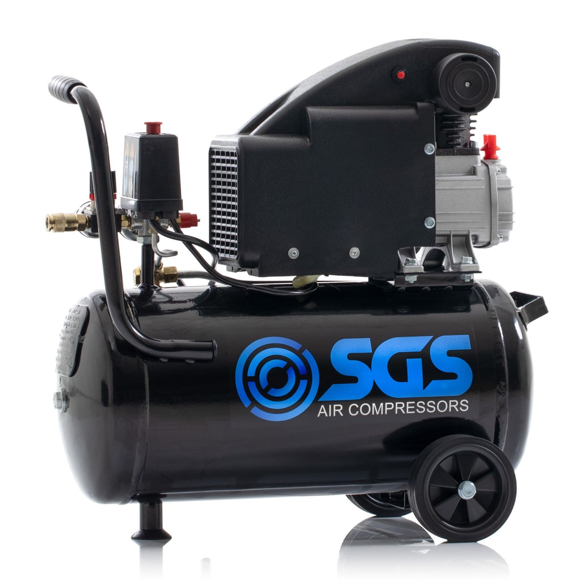 SGS 24 Litre Direct Drive Air Compressor & 5 Piece Tool Kit - 5.5 CFM ...