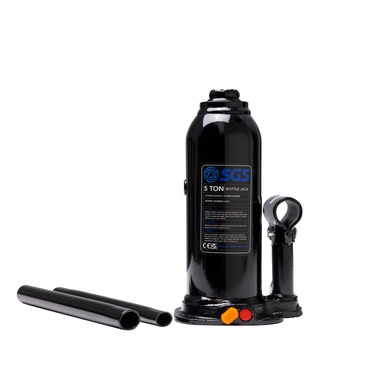 SGS 5 Tonne Hydraulic Bottle Jack with Carry Case