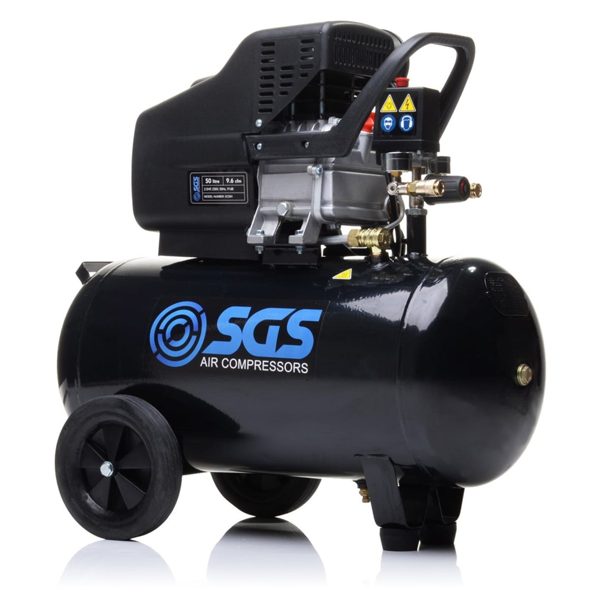 SGS 50 Litre Direct Drive Air Compressor & 71pcs Air Tool Kit - Impact ...