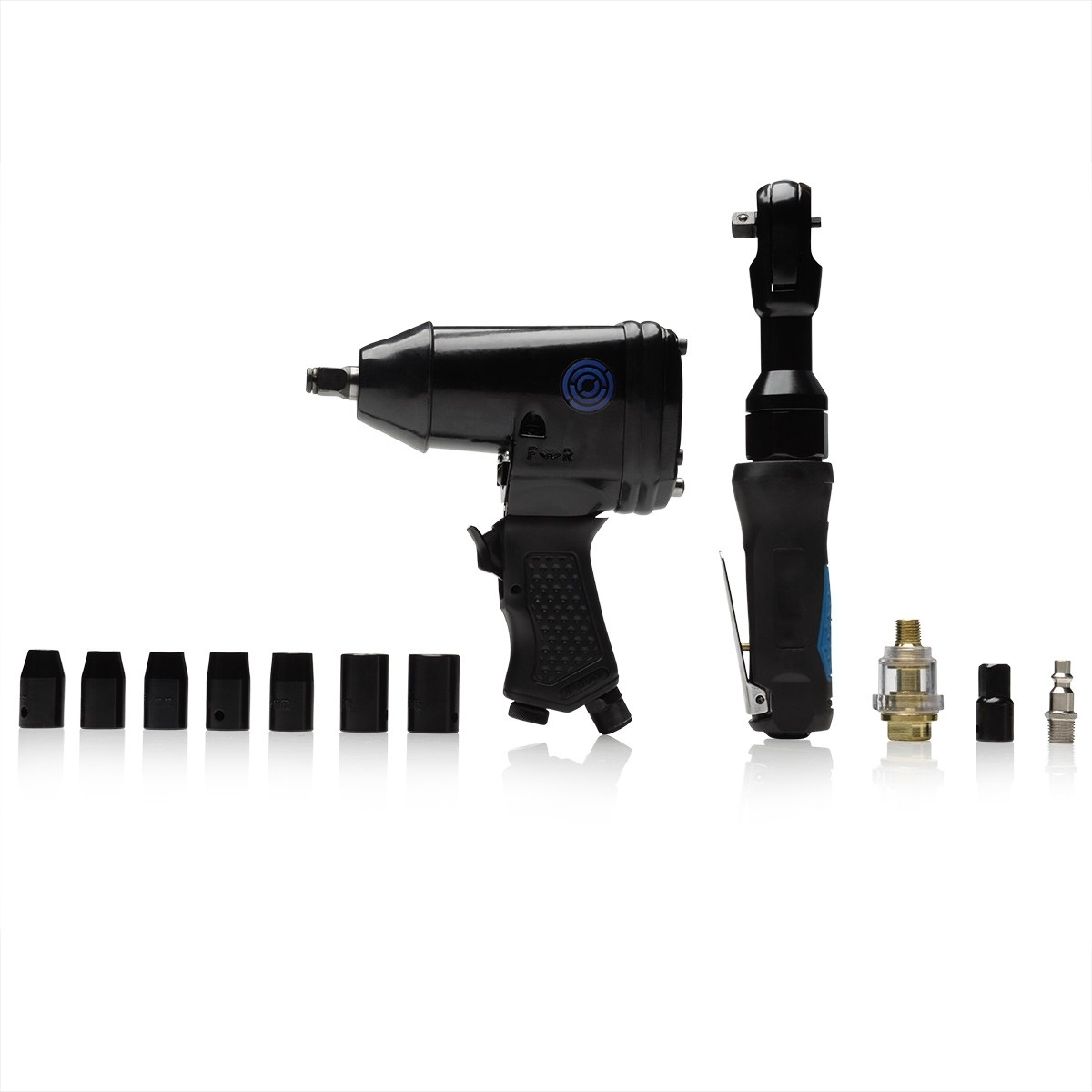 SGS 50 Litre Direct Drive Air Compressor & Ratchet Kit - 9.6CFM 2.5HP ...