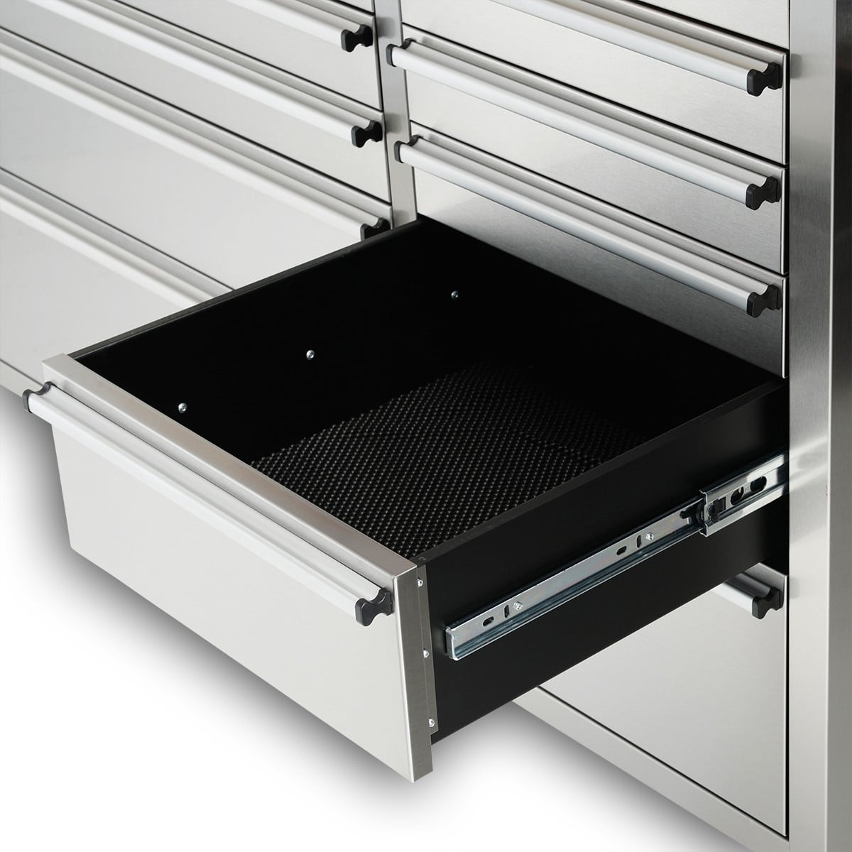 96in Stainless Steel 24 Drawer Work Bench Tool Chest Cabinet