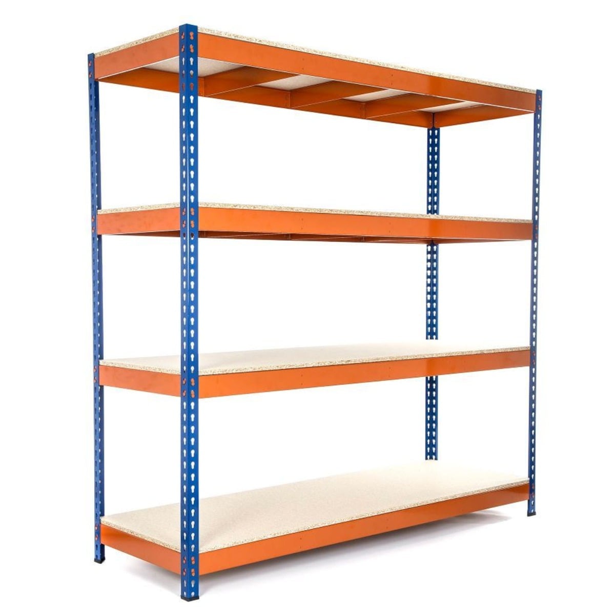 SGS 4 Tier Garage Shelving 15mm Chipboard Racking - 180x180x60cm - SGS