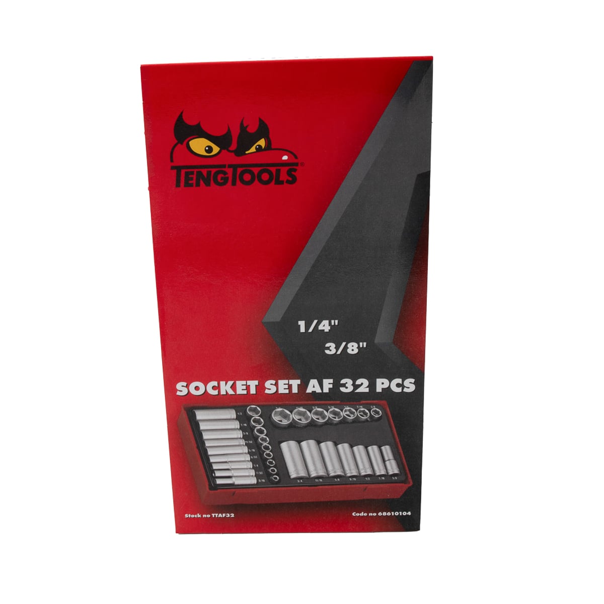 Teng Tools 1/4in and 3/8in Socket Set TT1 32 Pieces