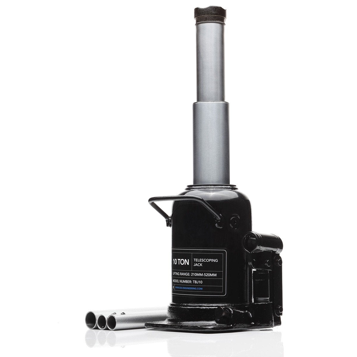 10 Ton Telescopic High Lift Bottle Jack with 245mm Stroke