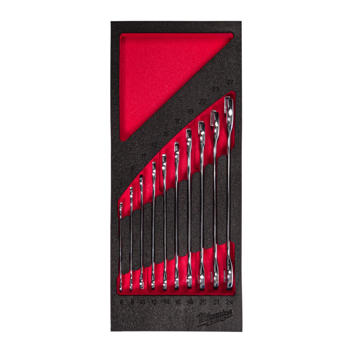MIlwaukee 10pc Double Open End Spanner Foam Insert Set - SGS