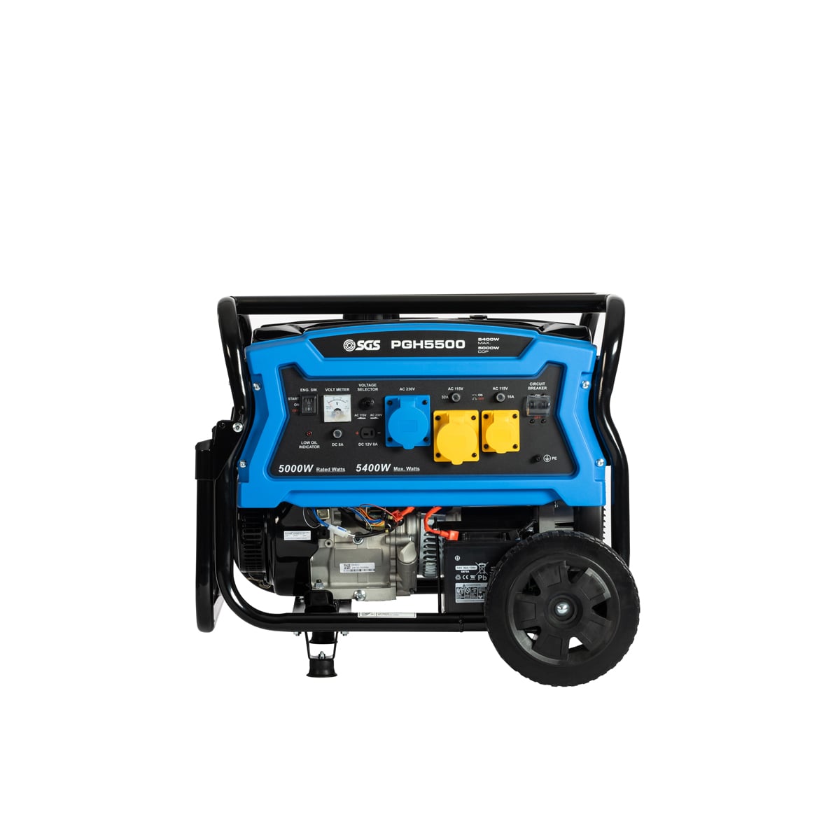 SGS 6.75 kVA Heavy-Duty Petrol Generator - 5kW 230V/115V Portable