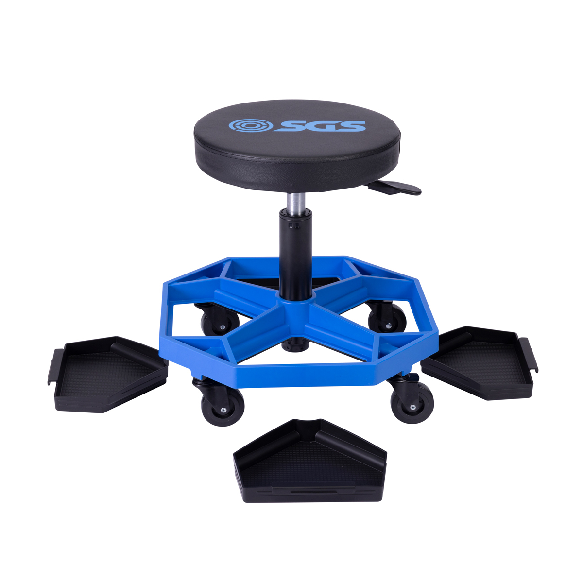 SGS Adjustable Rolling Tool Seat | Detachable Trays - SGS