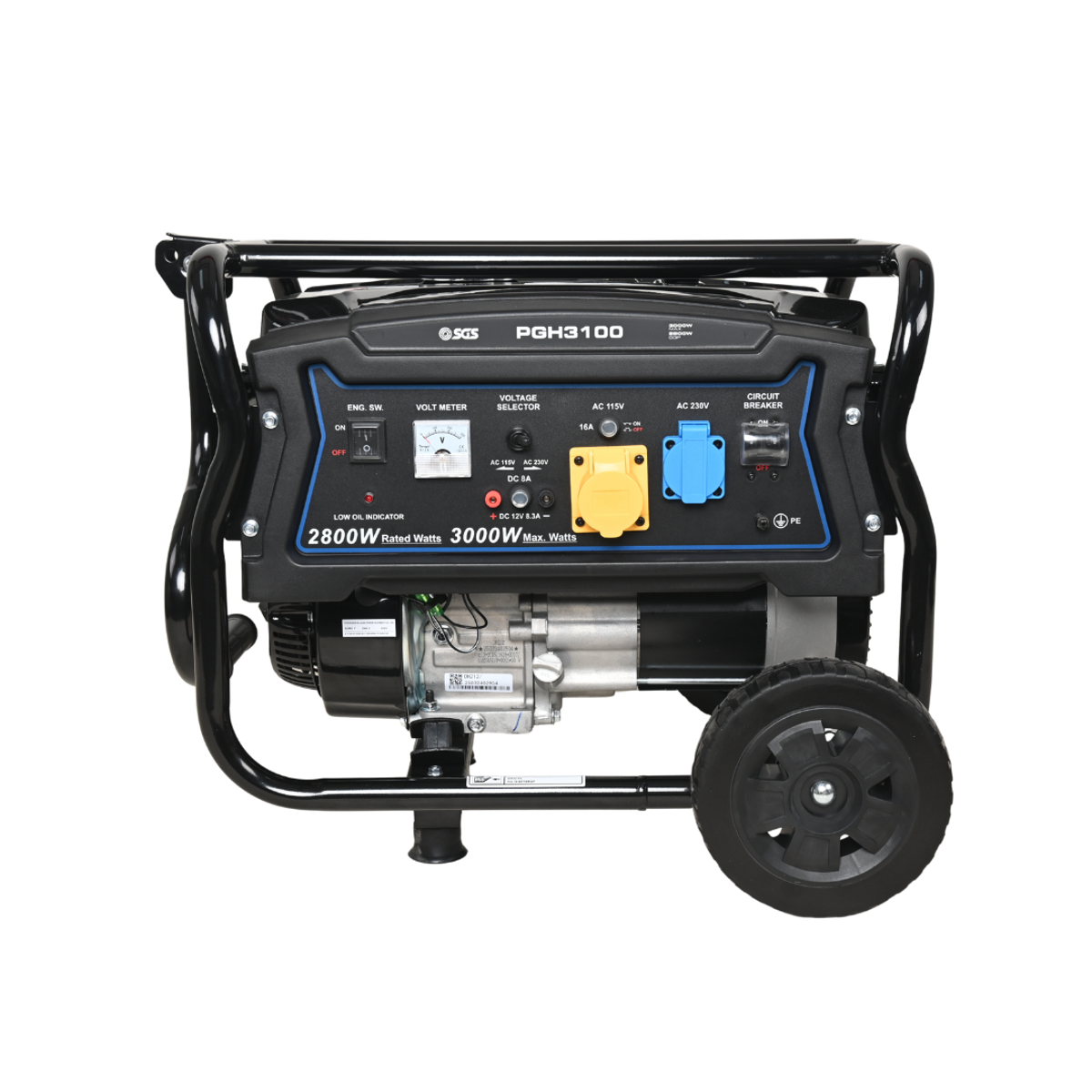 SGS 3.75 kVa Portable Petrol Generator with Wheel Kit 4 Stroke 7.0 HP - SGS