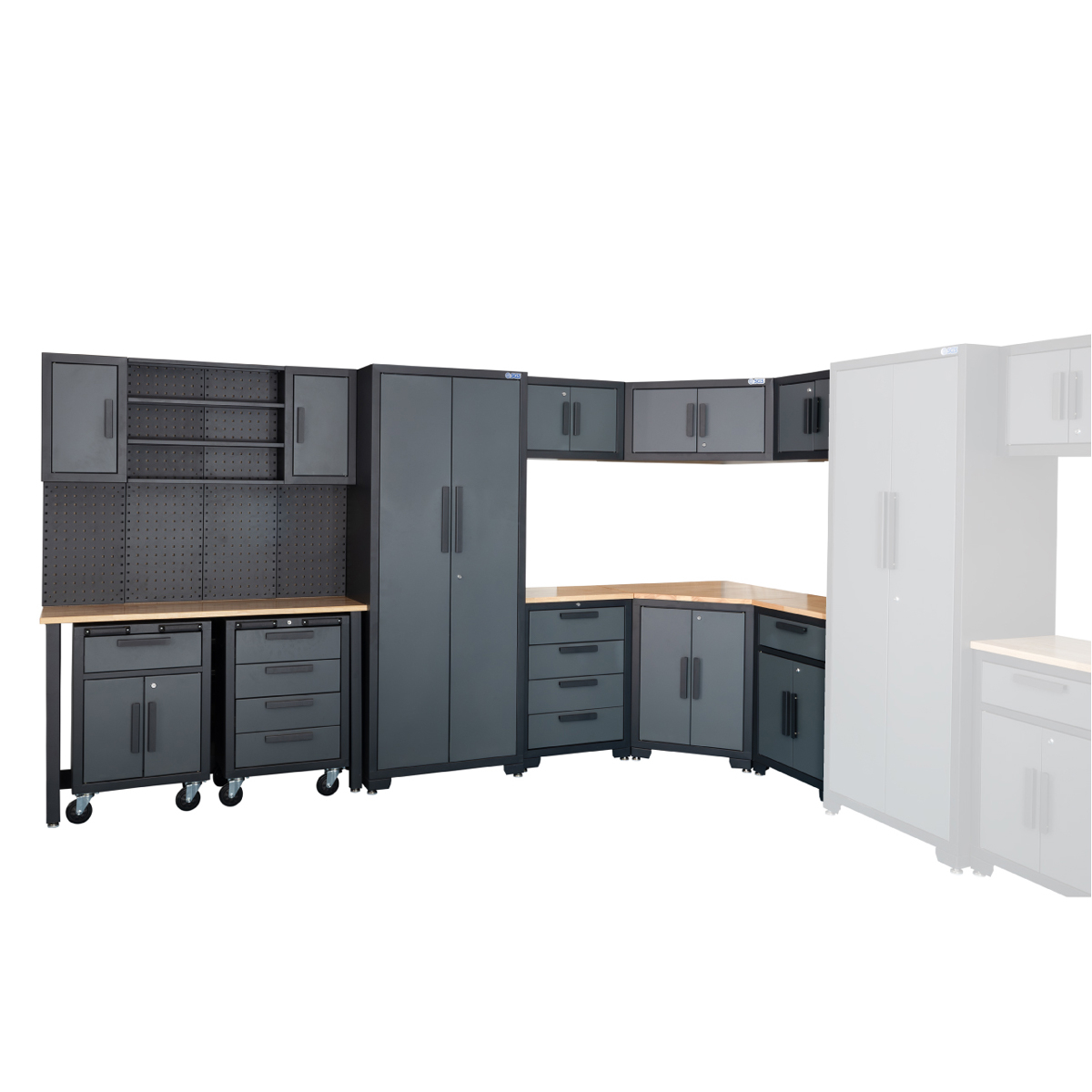 SGS 12pc Garage Storage System Bundle